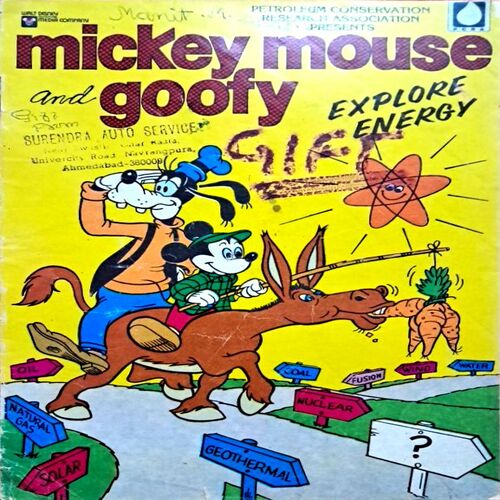 Mickey Mouse And Goofy Past Cart